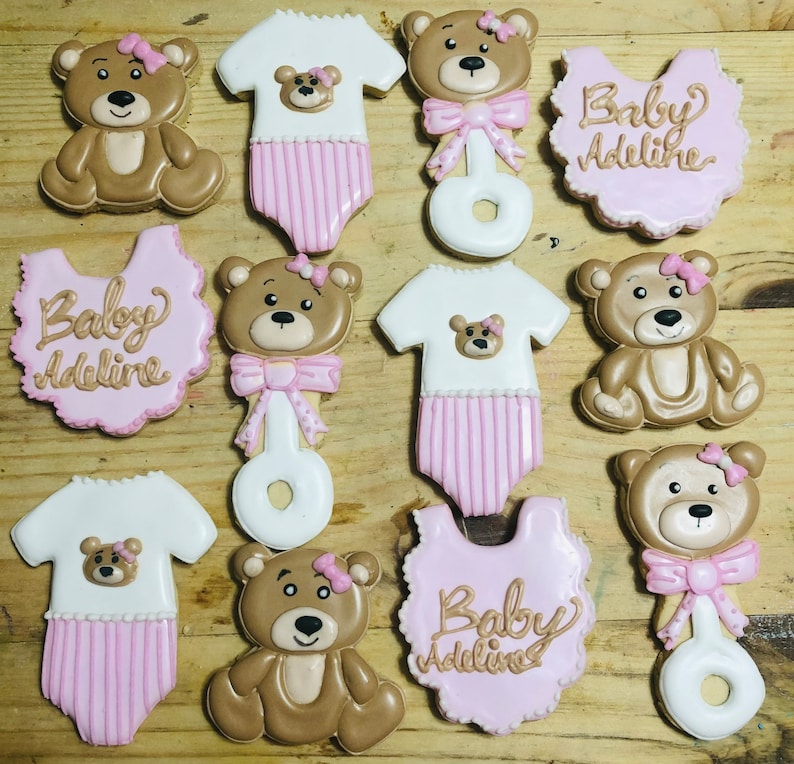 Cute Teddy Bear Baby Shower Cookies - Etsy