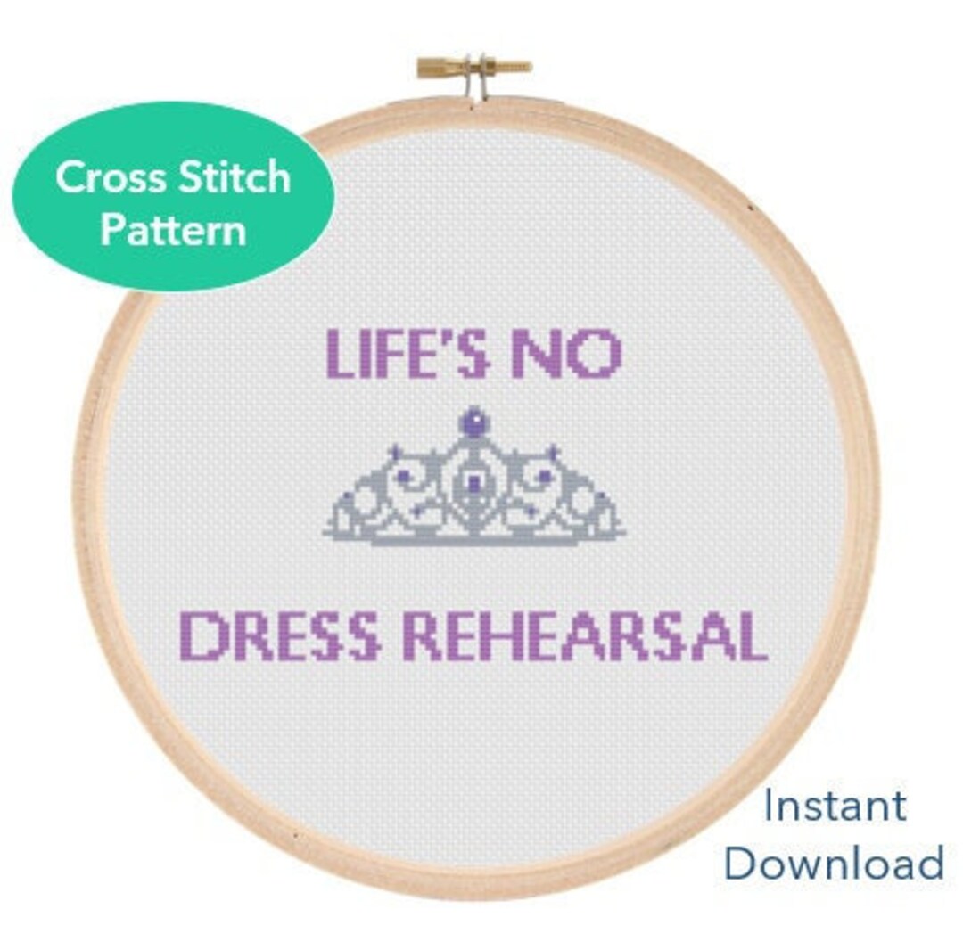 The Prom Cross Stitch Pattern, Life's No Dress Rehearsal, Musical ...