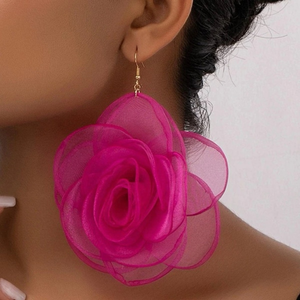 Hot Pink Earrings - Etsy