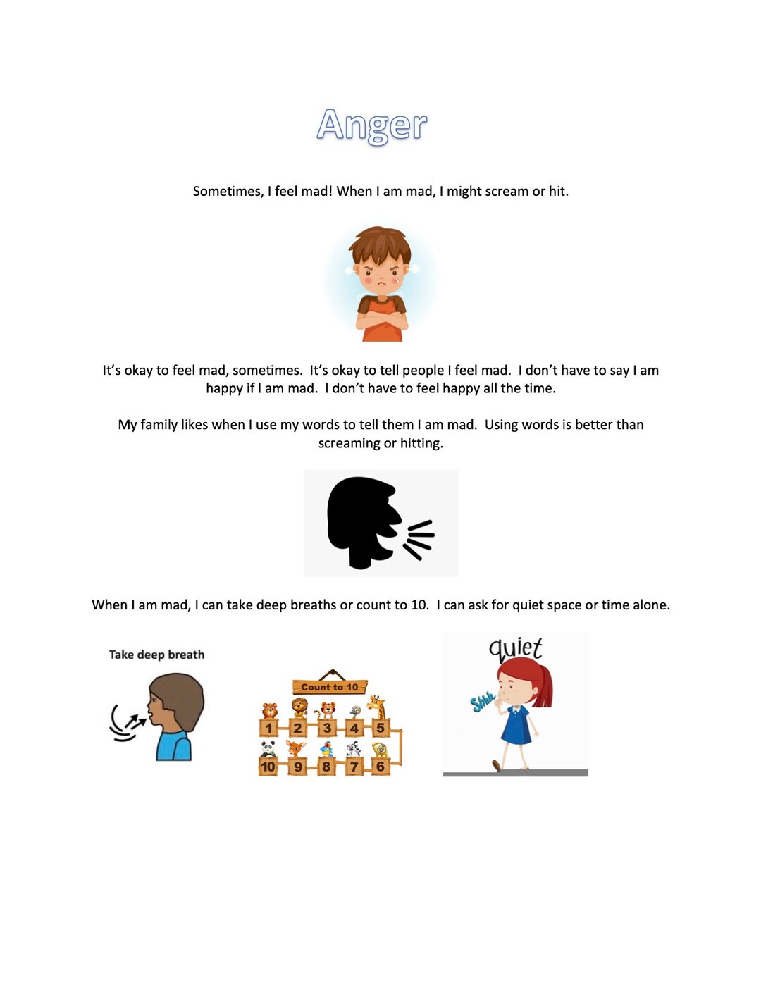 Anger Social Story - Etsy