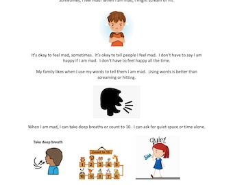 Social Story My Book About Anger (editable) Behavior Autism - Etsy