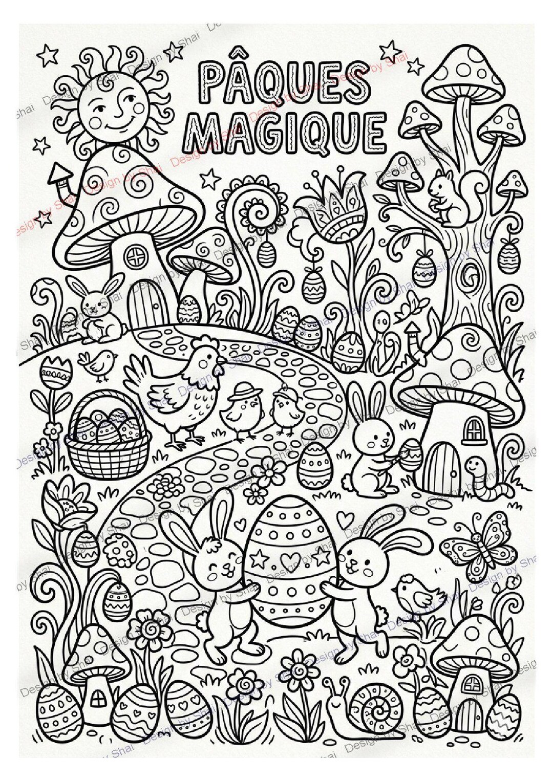 Easter - 14 Coloring Pages for Children During the Easter Holidays - Etsy