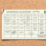 Kids's Acts of Kindness Calendar, Kindness Calendar, Random Acts of ...