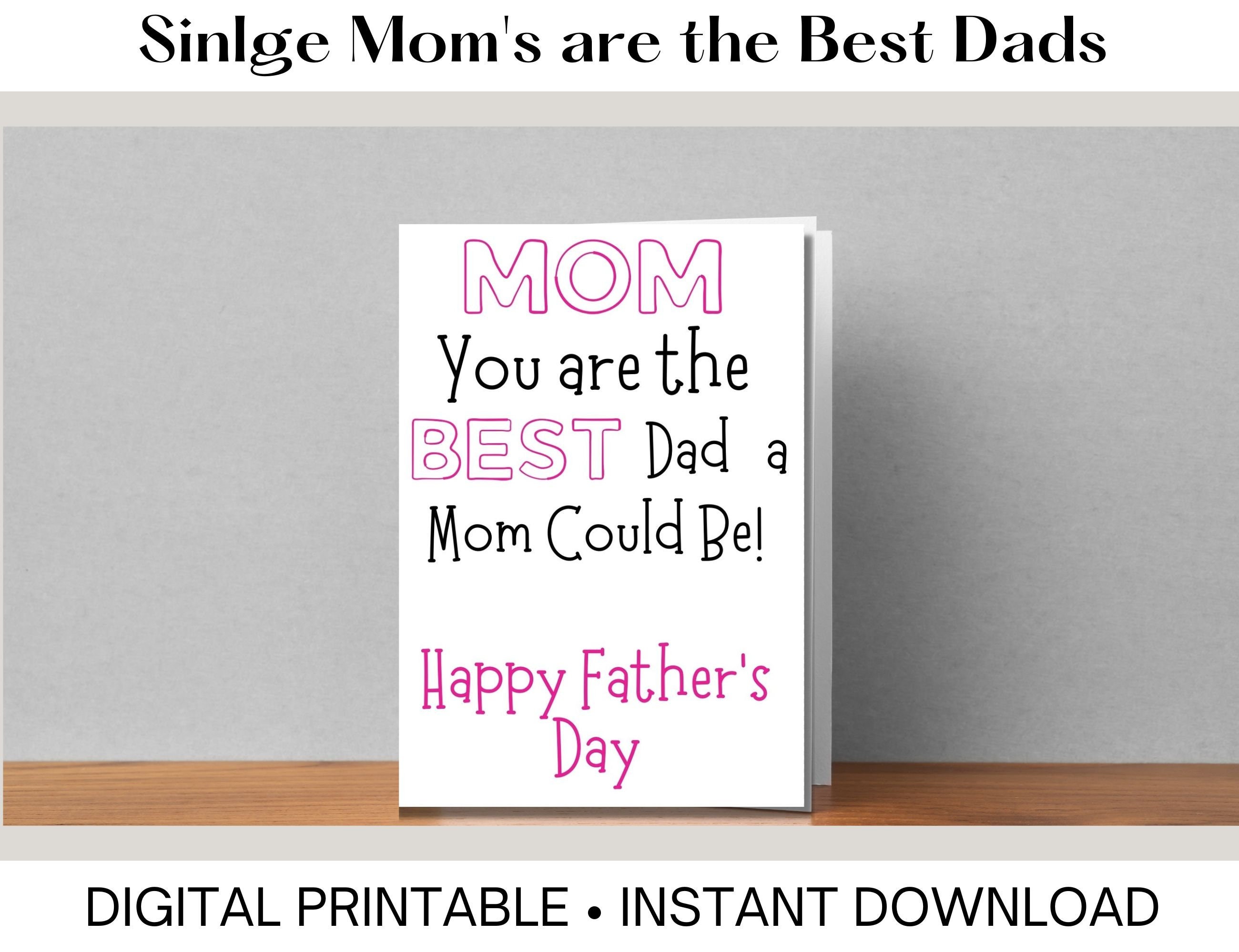 Father's Day Card for Mom, Digital Printable Instant Download, Best Mom ...