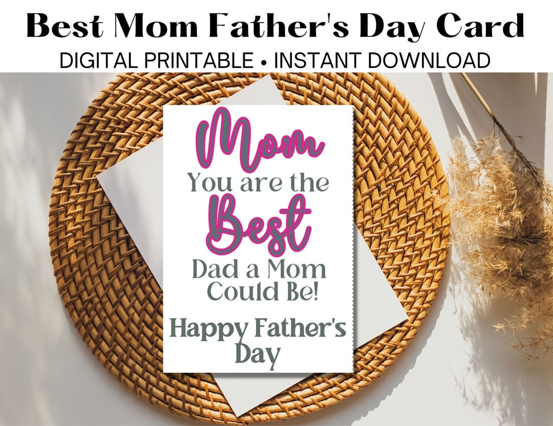 Father's Day Card for Mom, Single Mom Father's Day Card, Single Mom ...