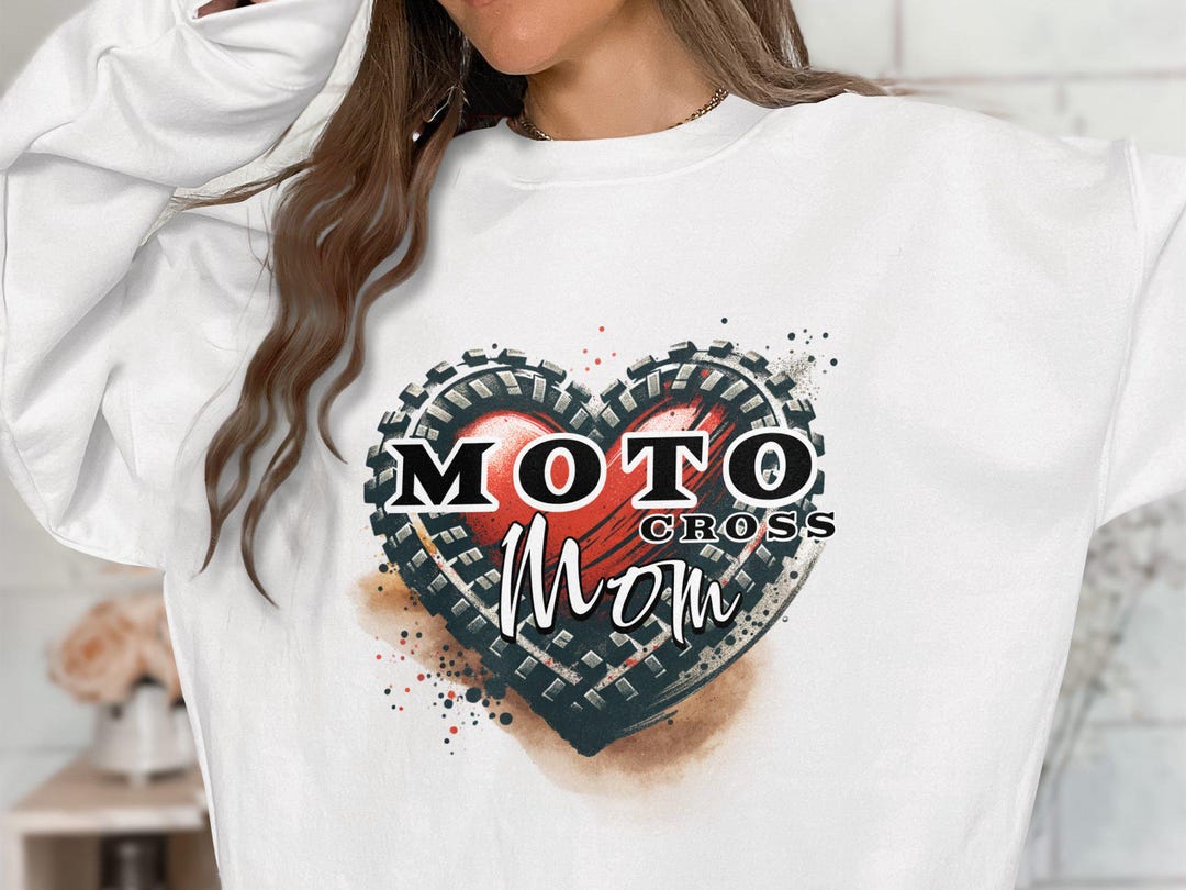Motocross Mom Heart Digital Art PNG, Dirt Bike Mom Vinyl Decal, Off ...