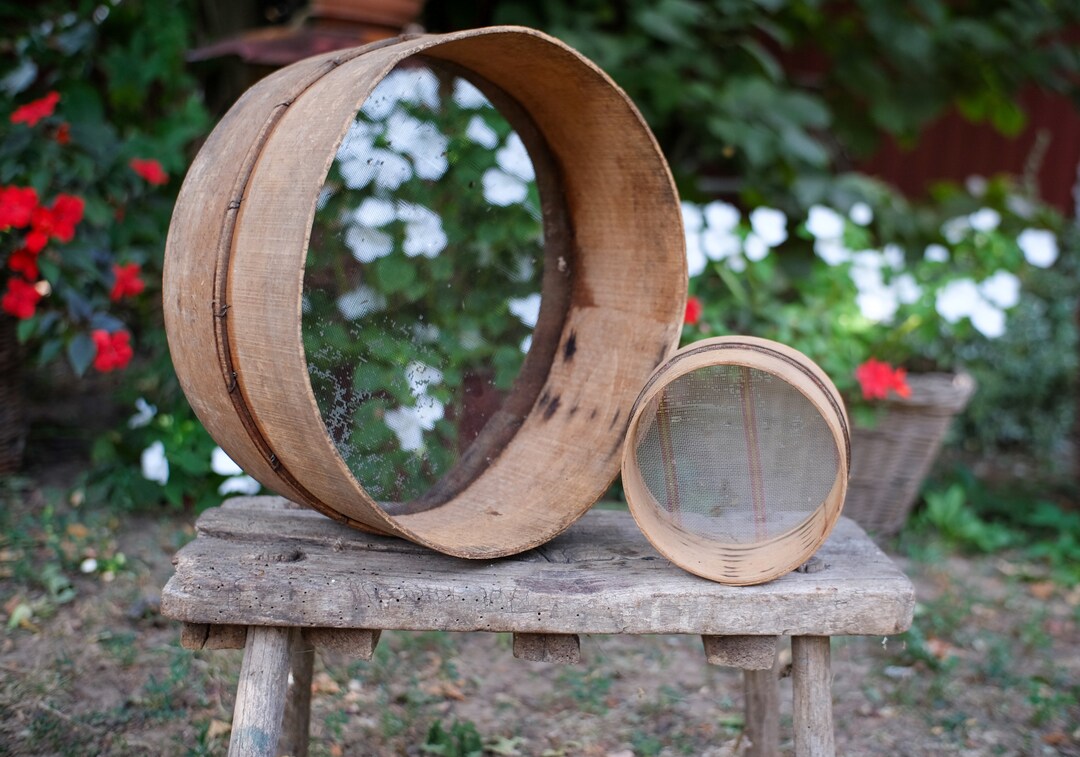 Old Sieve, Antique French Wooden Sieve - Etsy
