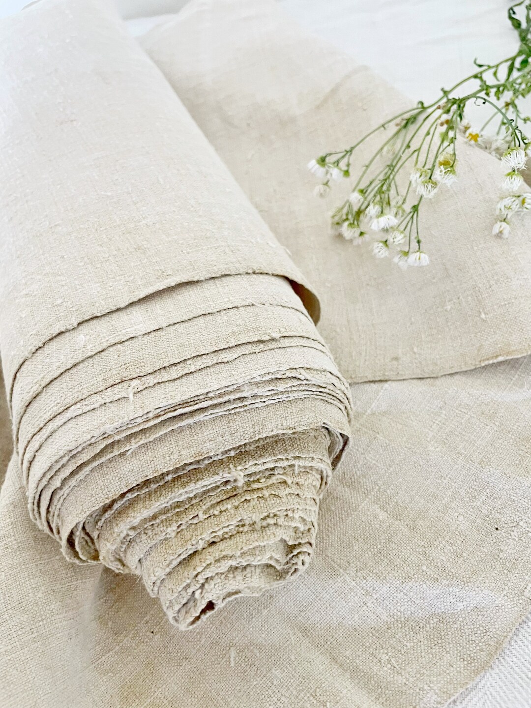 Vintage Linen, Hemp Fabric, Grain Sack Fabric, Thin Linen Organic ...