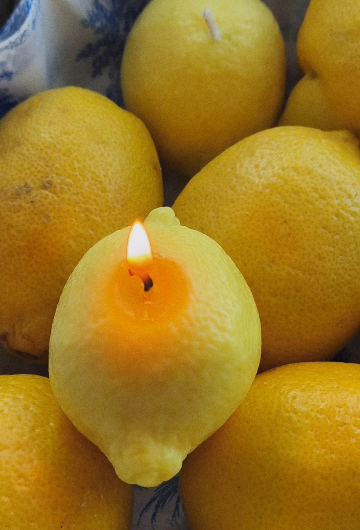 Lemon Candle Set. Lemon Shaped Candles. Fruit Candle. Picnic Favors ...