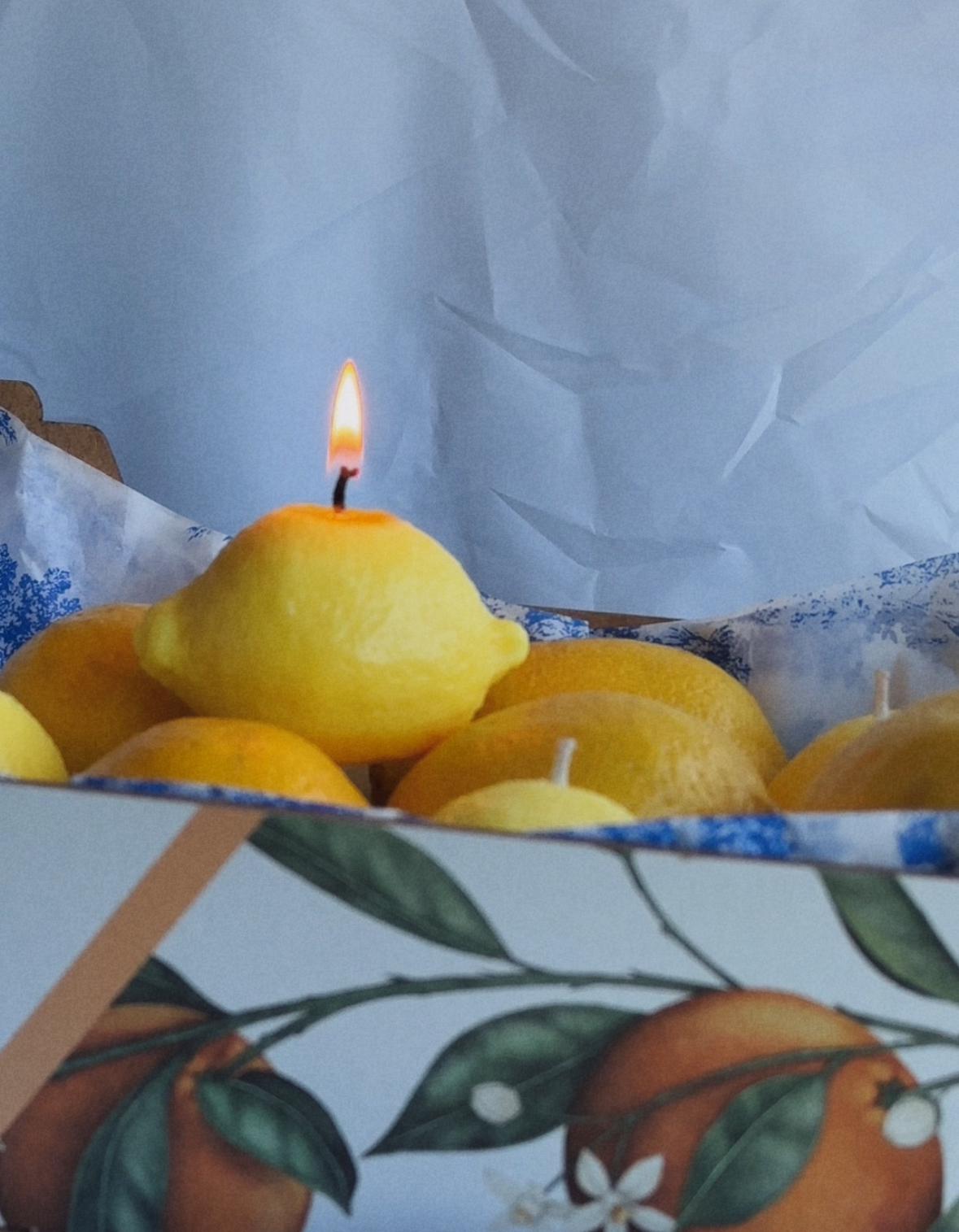 Lemon Candle Set. Lemon Shaped Candles. Fruit Candle. Picnic Favors ...