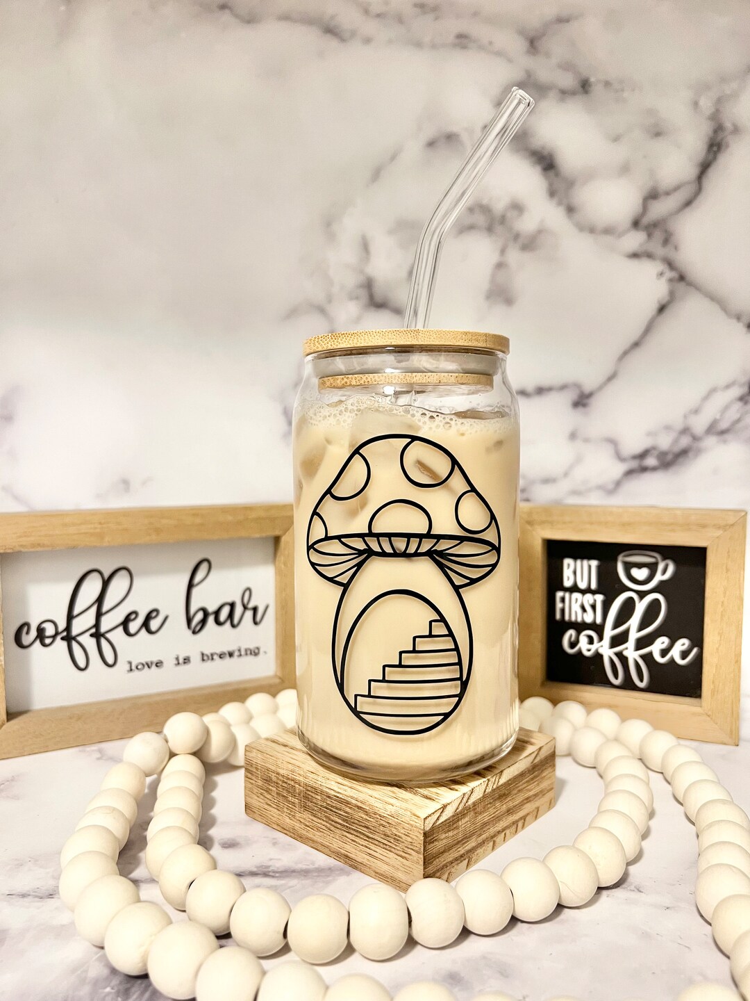 Iced Coffee Glass Iced Coffee Cup 16oz Can Glass Cocktail Glass Glass ...