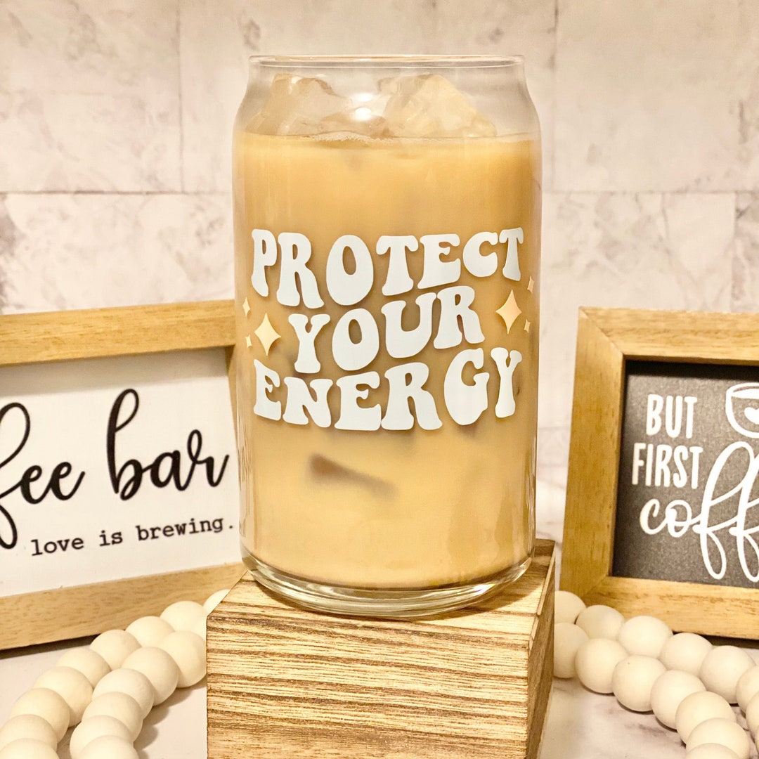 Boho Beer Can Glass Iced Coffee Glass Soda Glass Can Glass Coffee Cup ...