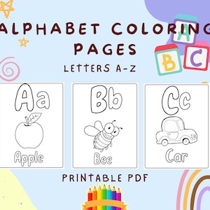 Alphabet Coloring Pages for Kids- Printable ABC Coloring Book ...