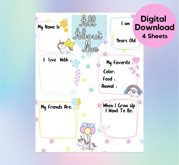 Tout Sur Moi Pages à Colorier Feuilles De Travail Présentation