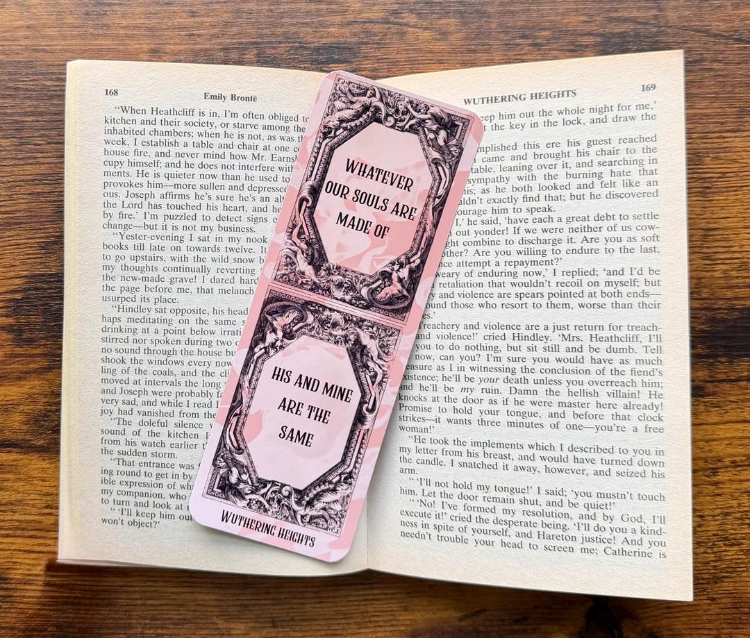 Wuthering Heights Bookmark: Emily Brontë Book Quote, Literary Gift - Etsy