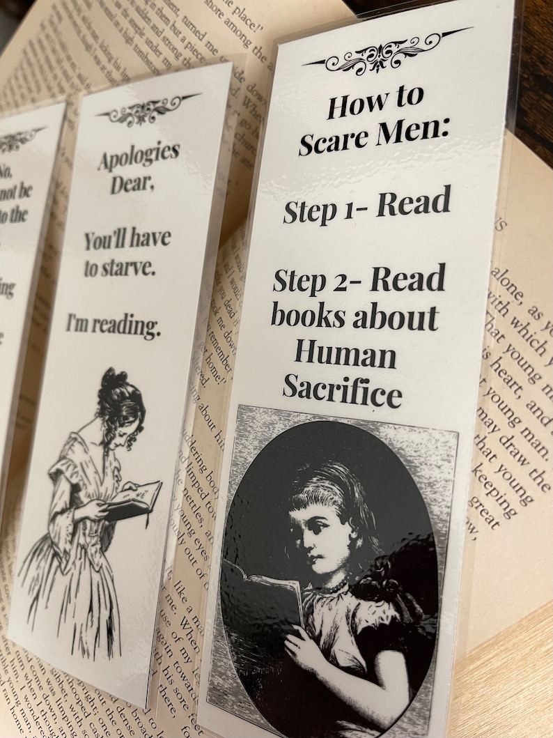Snarky Victorian Bookmarks - Funny Reader Gift, Set of 4 - Etsy