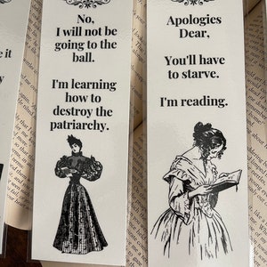 Snarky Victorian Bookmarks - Funny Reader Gift, Set of 4 - Etsy