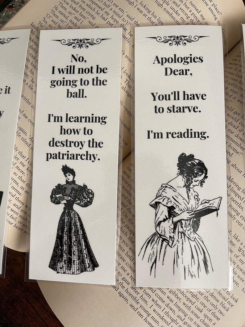 Snarky Victorian Bookmarks - Funny Reader Gift, Set of 4 - Etsy