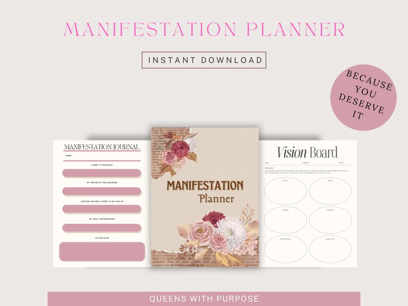 Manifestation Planner, Journaling, Scripting, Manifesting Your Desires ...