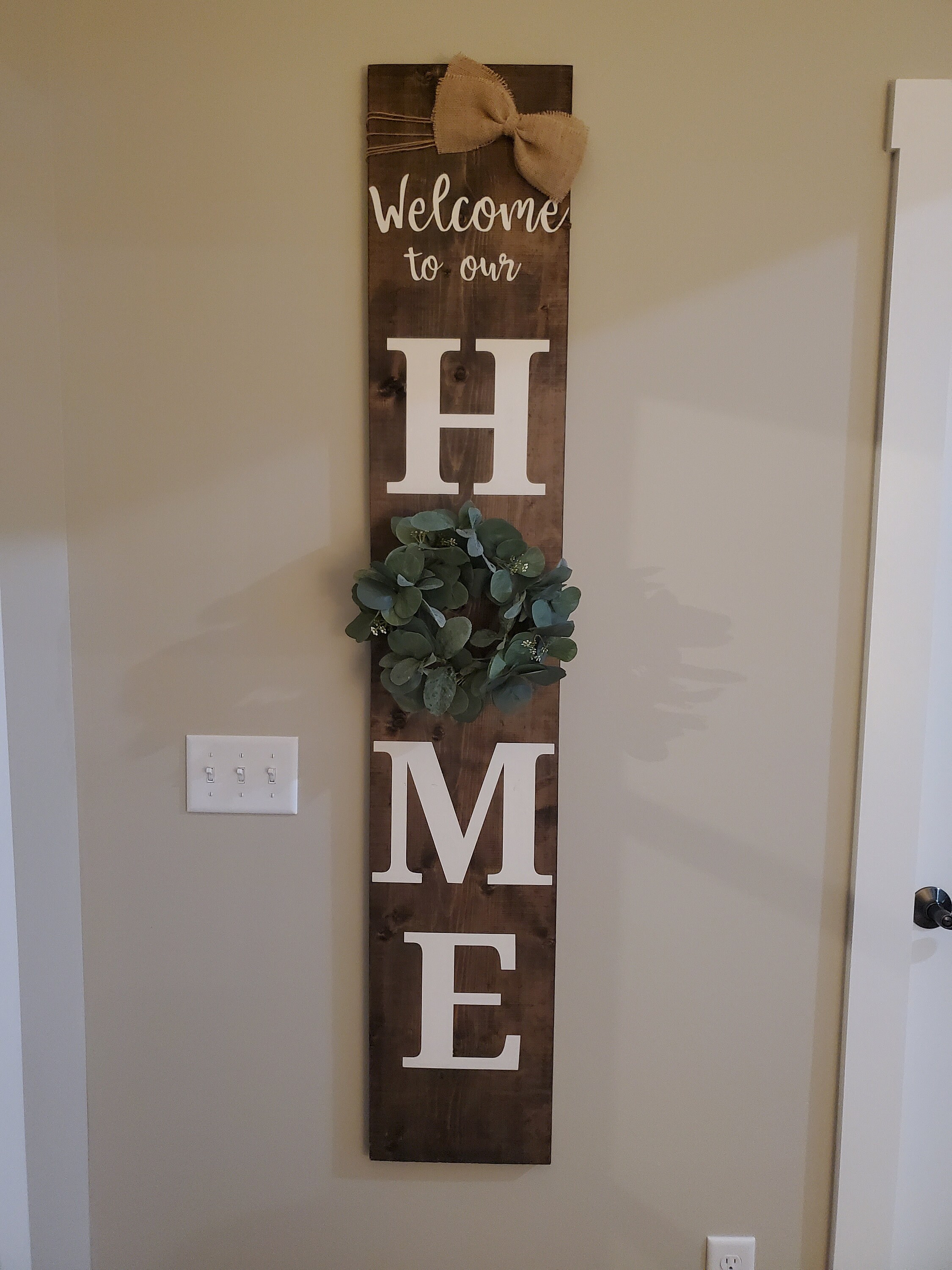 12 in Custom Outdoor Welcome Sign, Vertical Entry Sign - Etsy