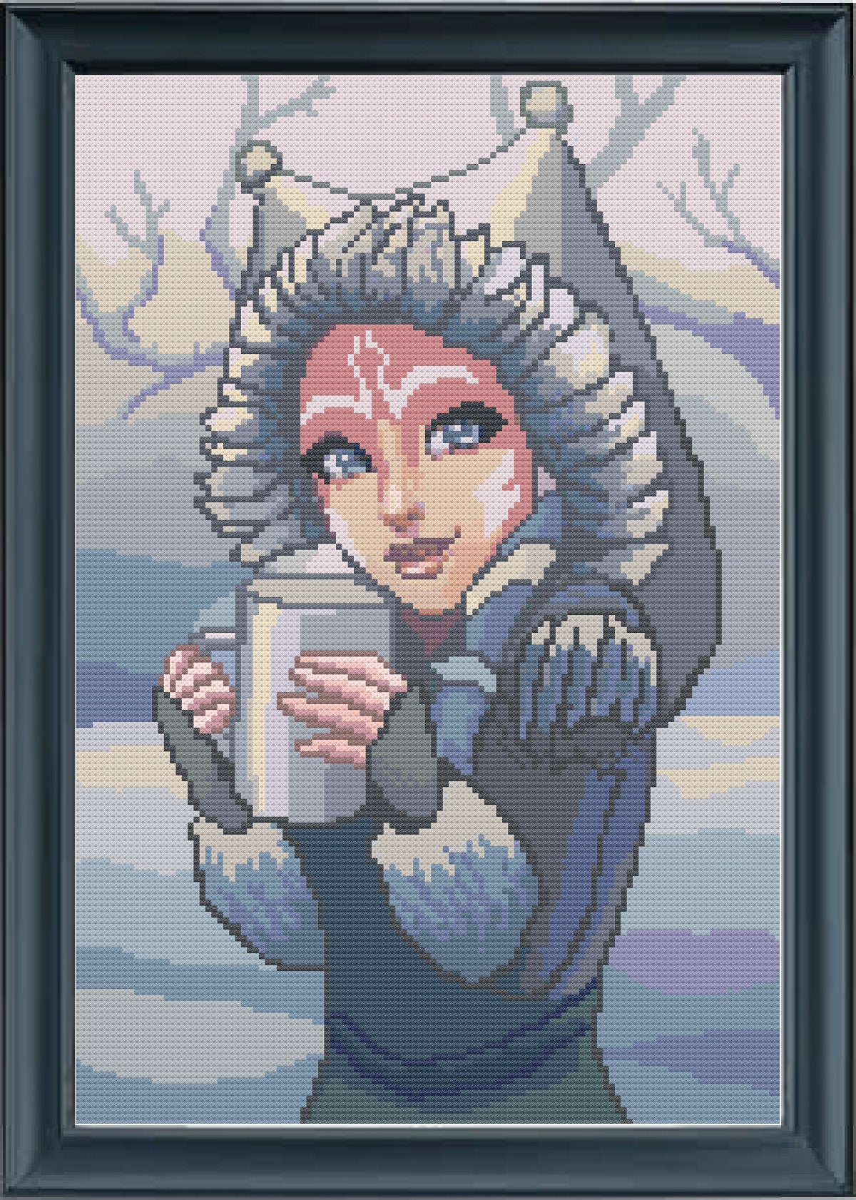 Winter Ahsoka Cross Stitch PDF Pattern | Digital Cross-stitch PDF ...