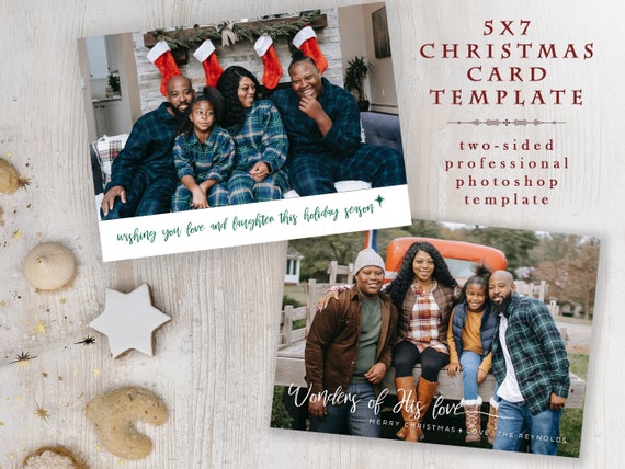 5x7 Christmas Card Templates For Photoshop