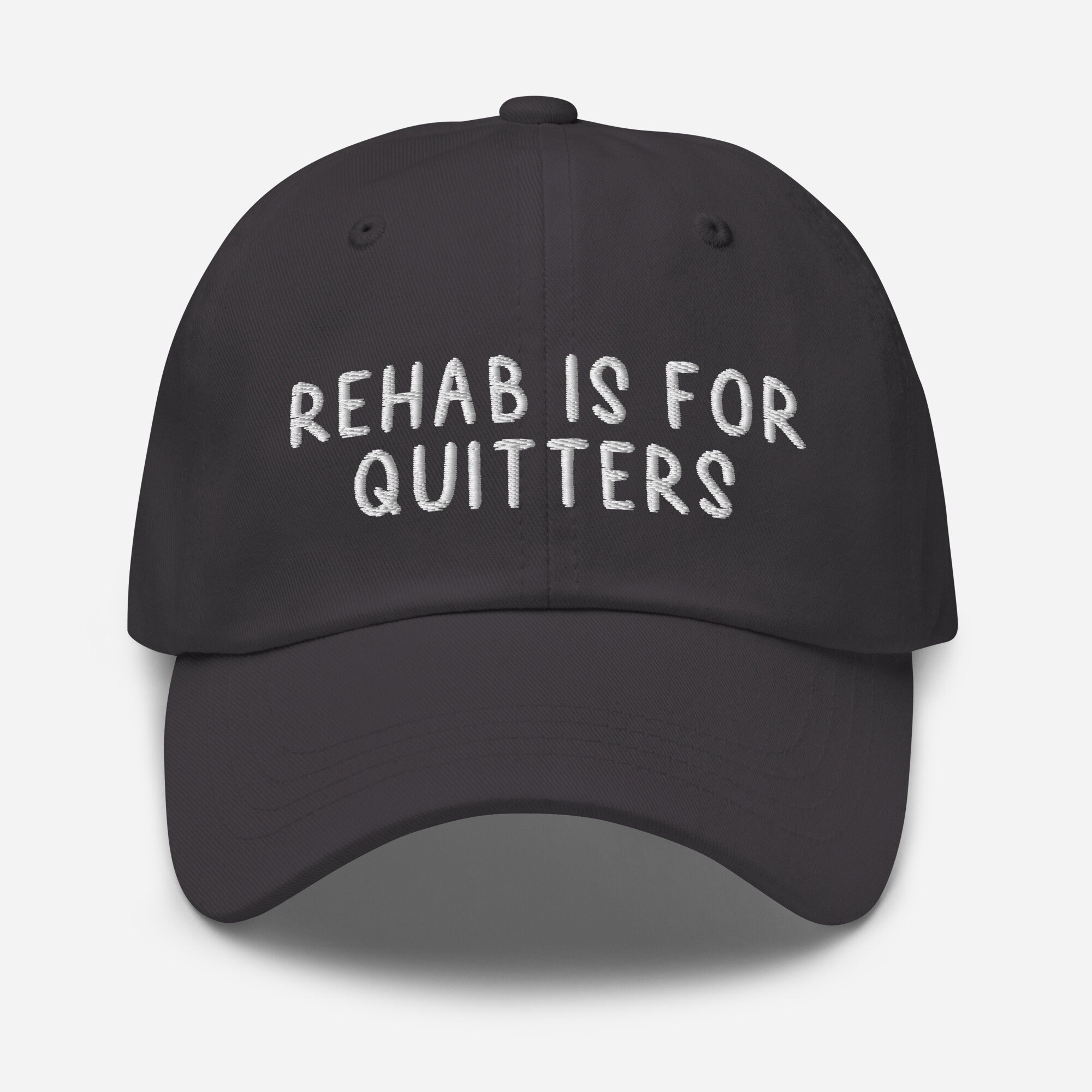 Rehab is for Quitters Embroidered Dad Hat, Y2K Clothing, Dark Humor ...