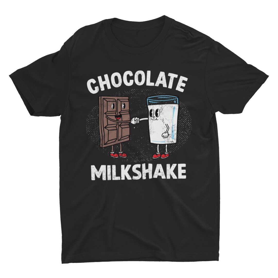 Batido de chocolate, camisa divertida, camiseta gráfica vintage, camisa ...