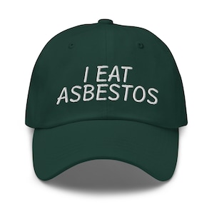 I Eat Asbestos, Embroidered Meme Hat, Funny Hat, Hilarious Hat ...