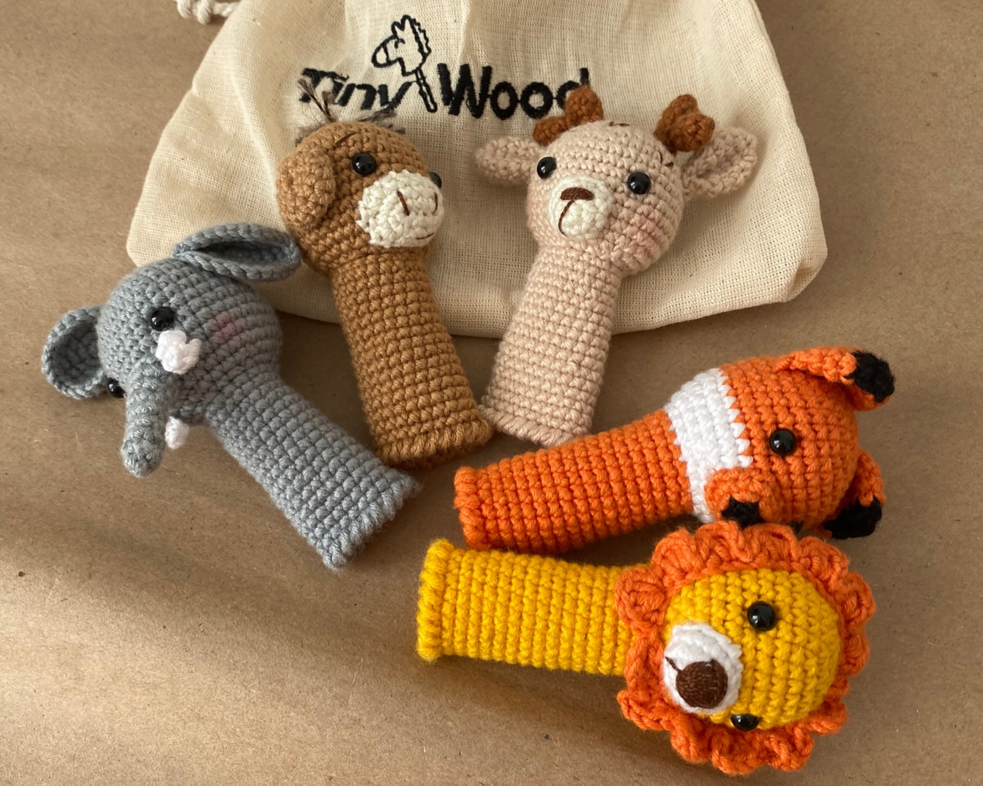 Finger Puppet for Babies, Crochet Animal Finger Puppet, Speech Therapy ...