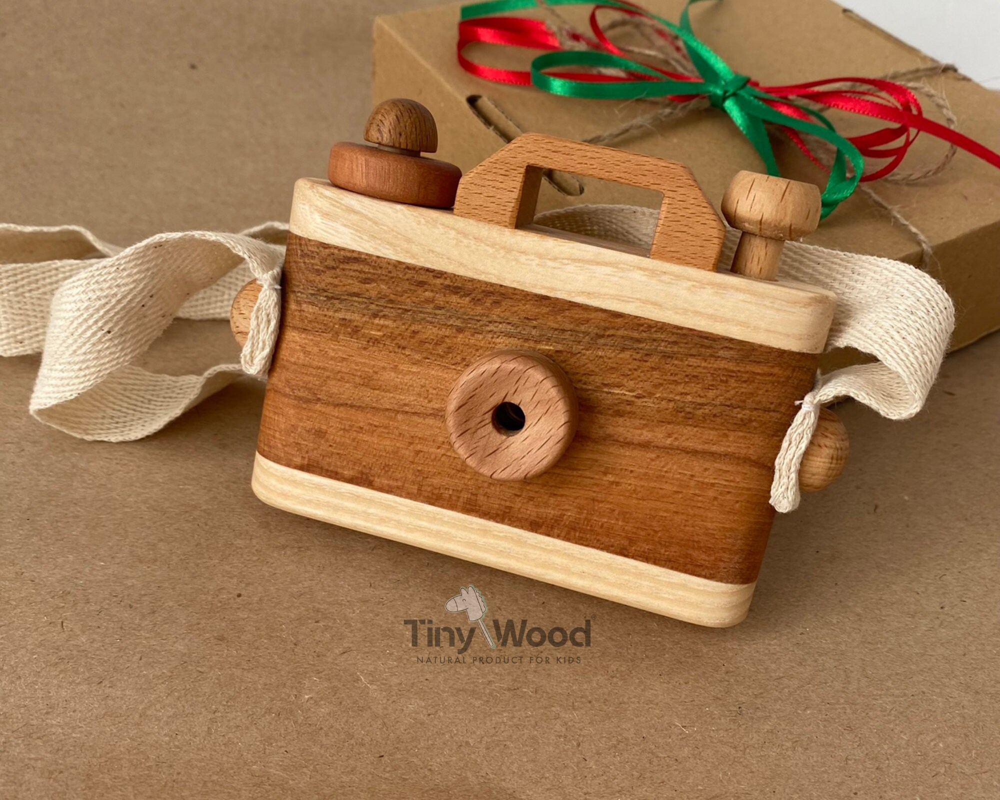 Retro Wooden Toy Camera for Kids Toddlers - Montessori Educational ...