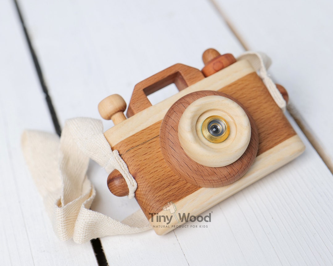 Retro Wooden Toy Camera for Kids Toddlers - Montessori Educational ...
