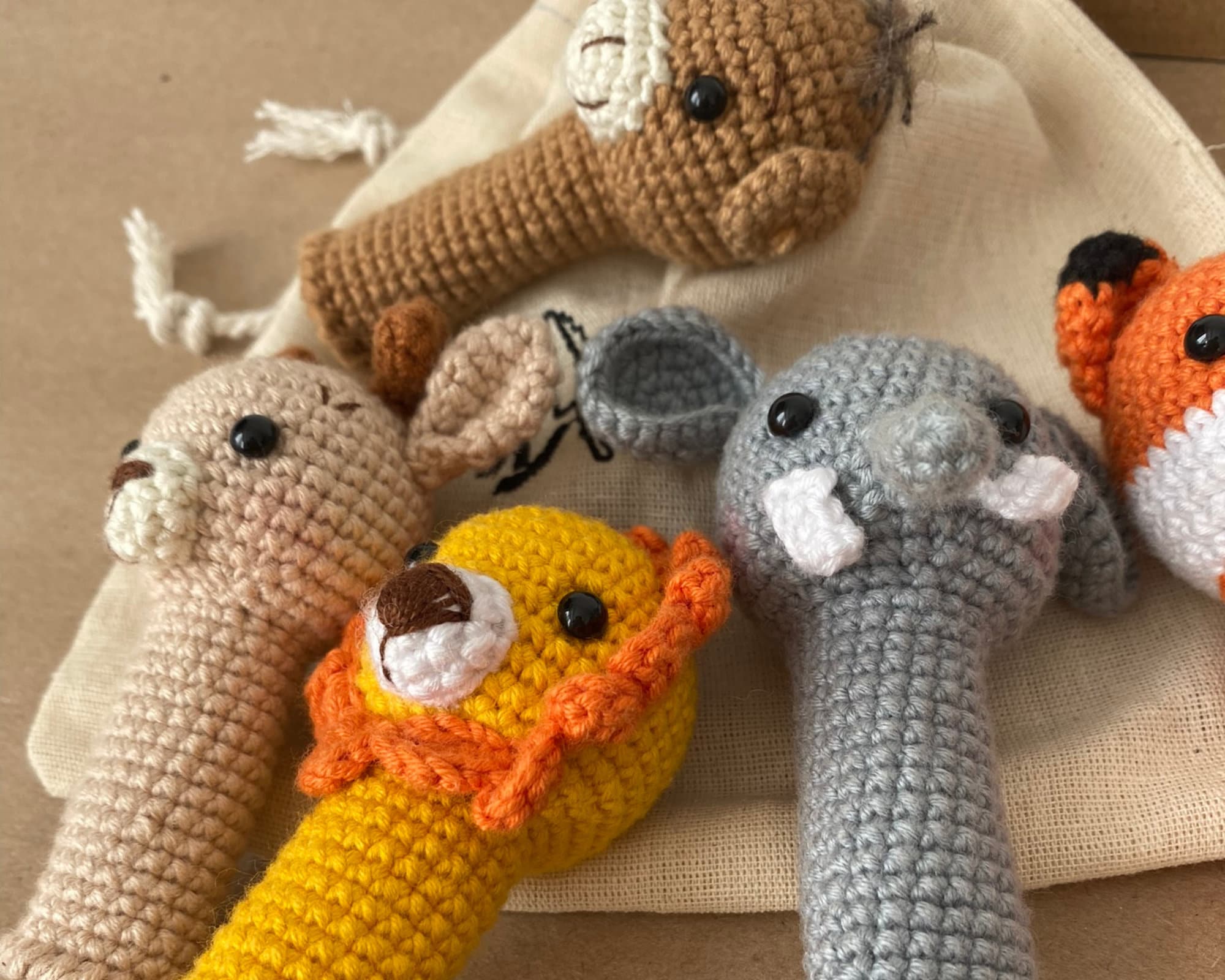 Finger Puppet for Babies, Crochet Animal Finger Puppet, Speech Therapy ...