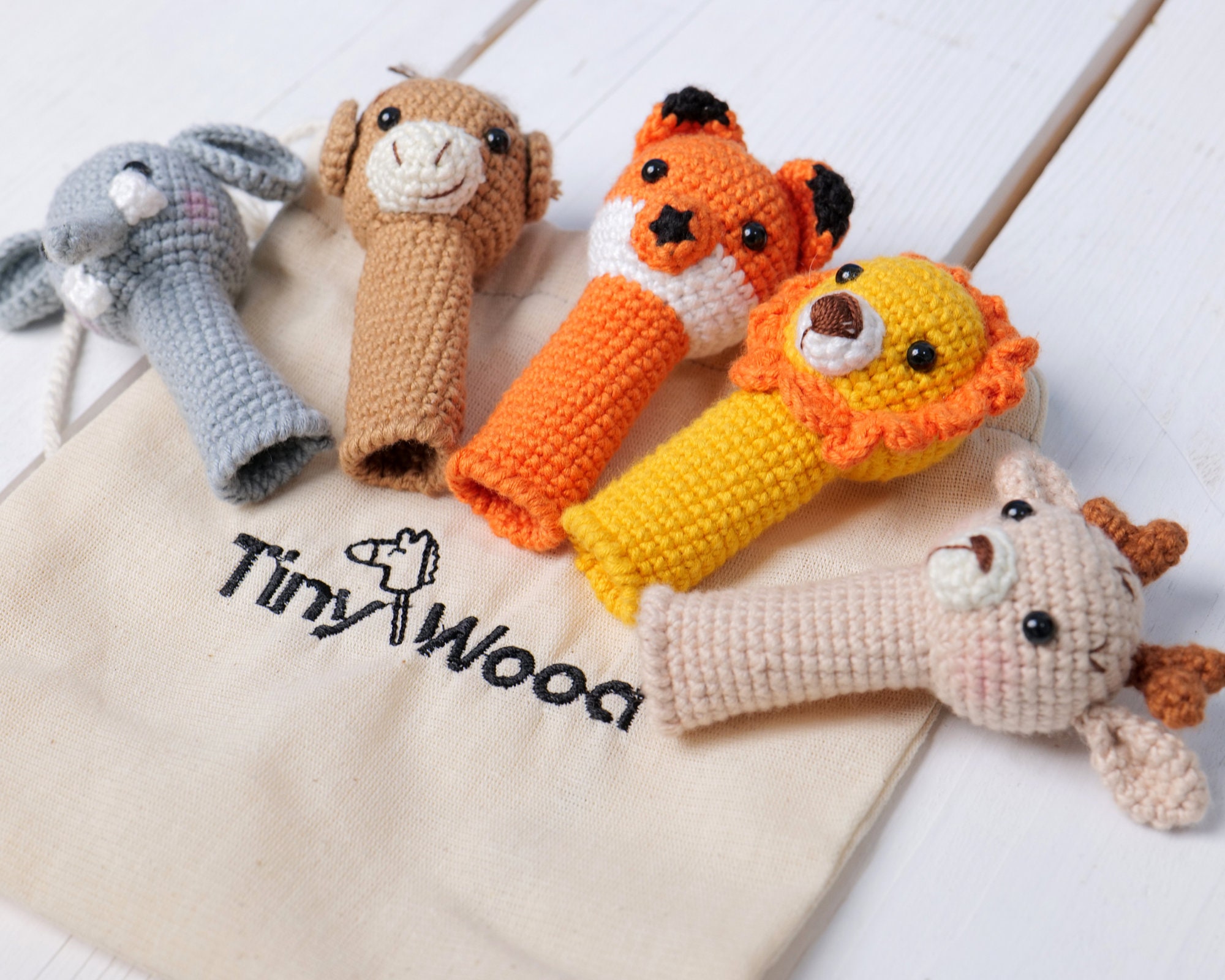 Finger Puppet for Babies, Crochet Animal Finger Puppet, Speech Therapy ...