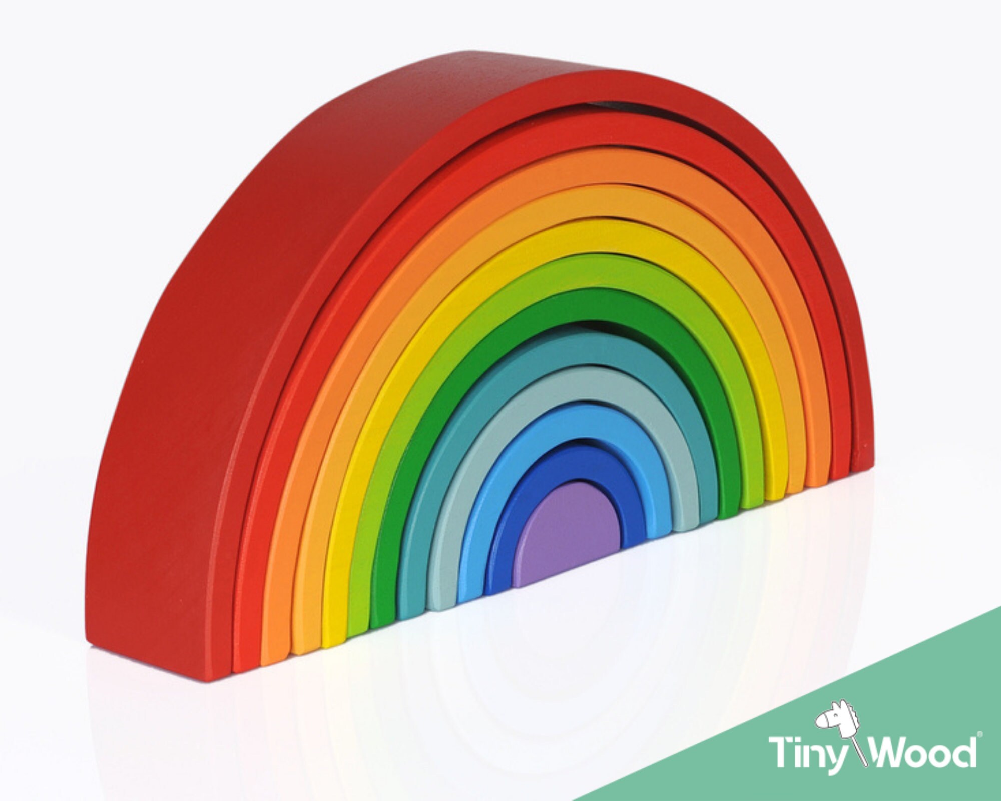 Waldorf Rainbow & Peg Doll Set 12-pack Waldorf Rainbow Montessori Baby ...