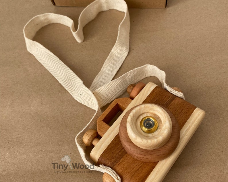Retro Wooden Toy Camera for Kids Toddlers - Montessori Educational ...
