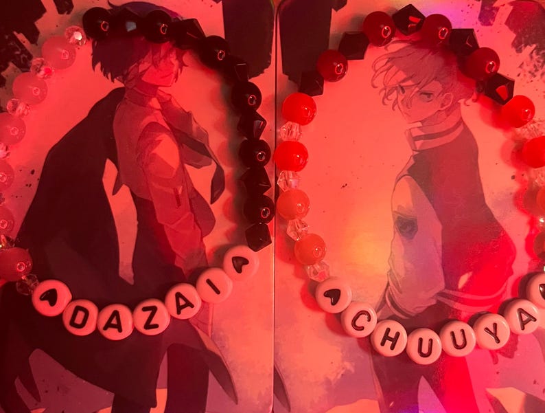 Bungo Stray Dogs Stretchy Beaded Bracelets, Character Names, Themed ...