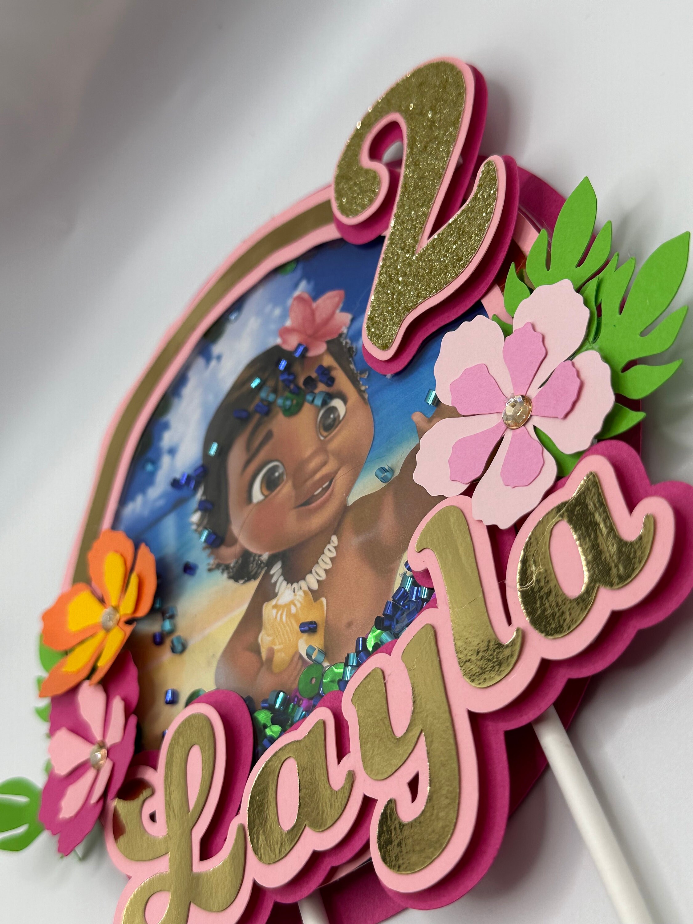 Custom 3D Cake Topper , Moana Inspired Topper , Baby Moana Party Cake ...