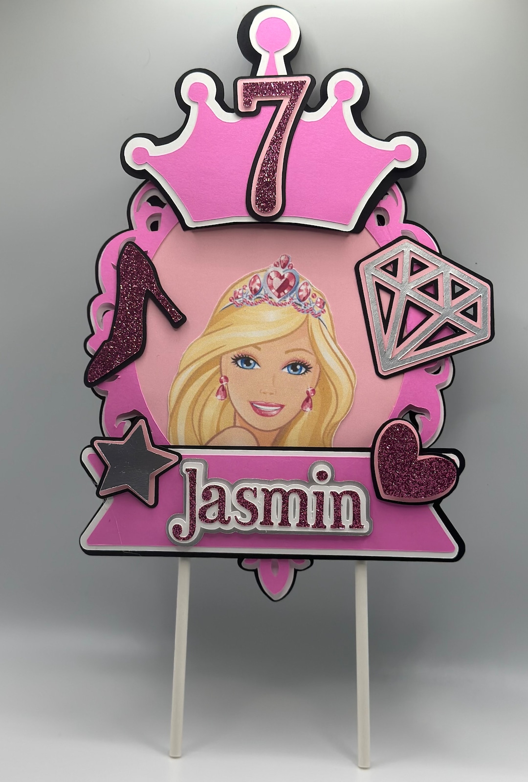Doll Inspired Cake Topper , Personalized With Name and Age - Etsy
