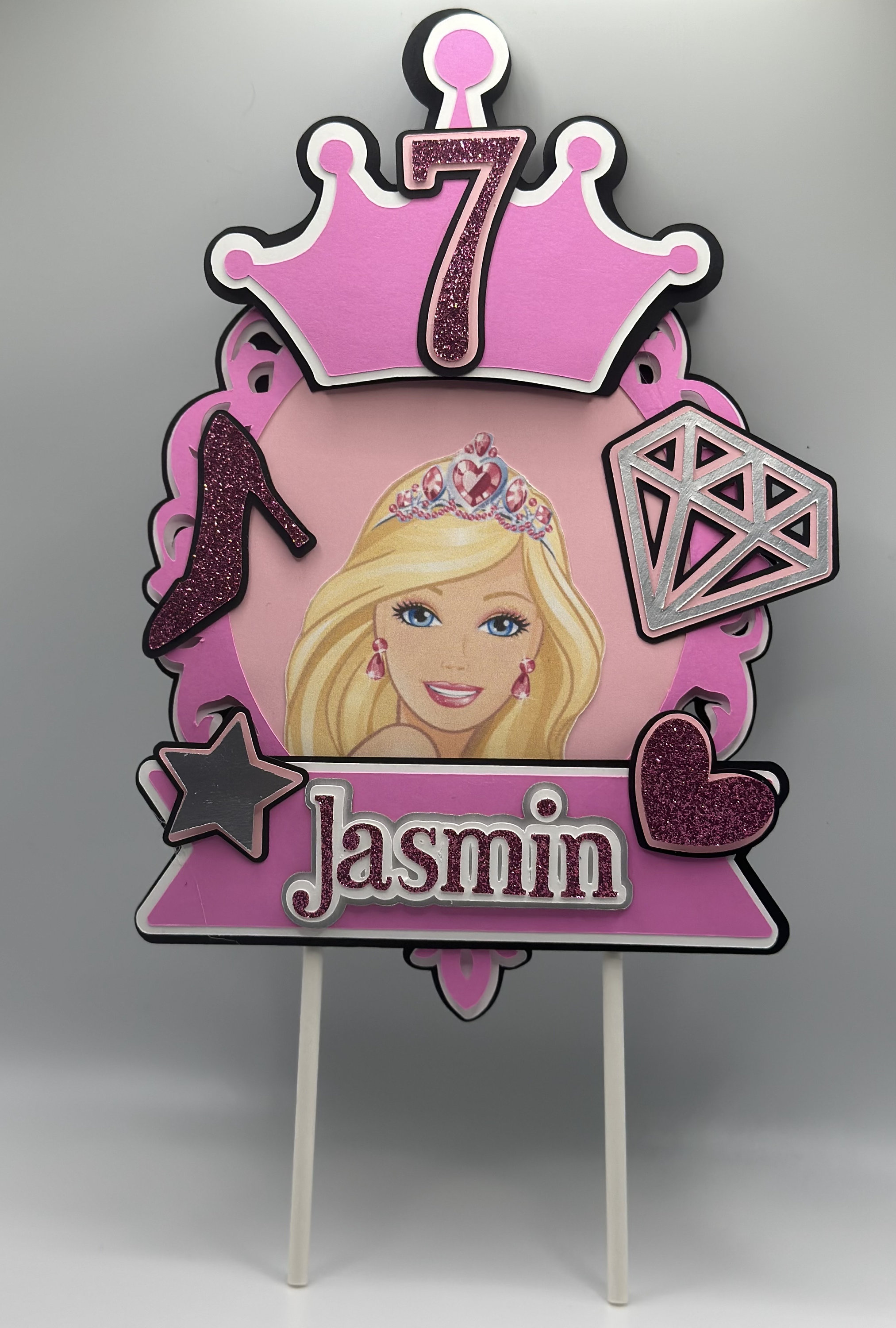 Doll Inspired Cake Topper , Personalized With Name and Age - Etsy