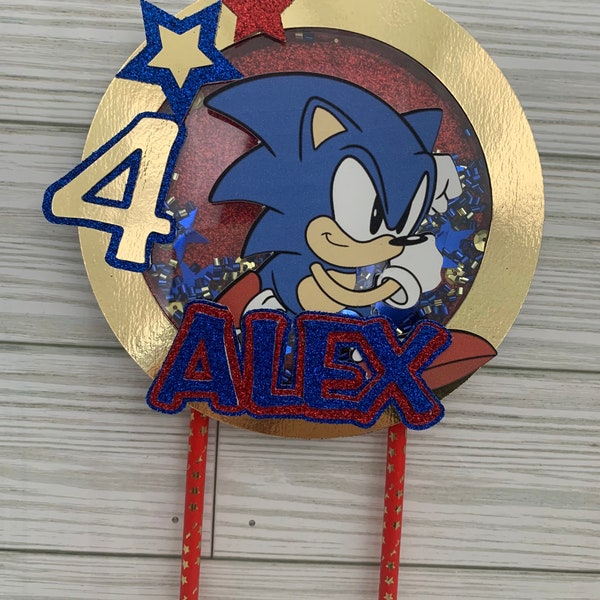 Sonic Cake Topper Shaker Svg - Etsy