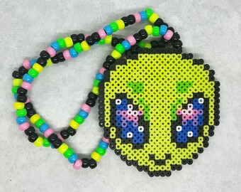 Alien Kandi Perler Necklace - Etsy