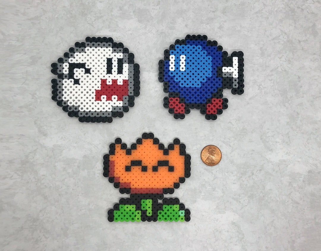 Retro Mario Brothers Perler Beads, Fuse Bead Art - Etsy