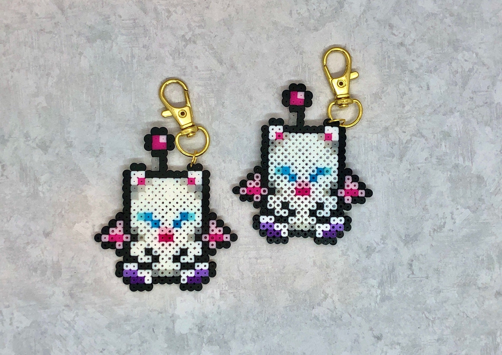 FF Moogle Perler Bead Charm, Fuse Bead Art - Etsy