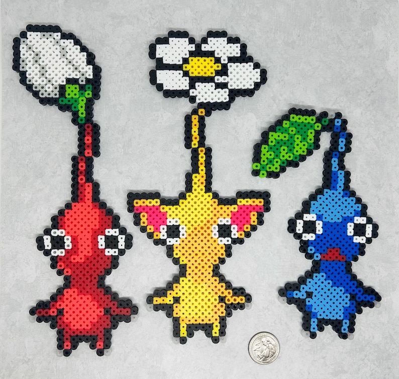 Pikmin Perler Set, Pikmin Pixel Art, Colorful Perler Art - Etsy