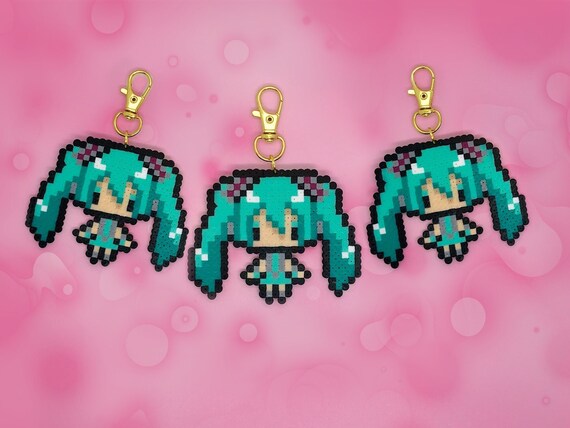 Vocaloid Miku Perler Bead Charm Fuse Bead Art - Etsy