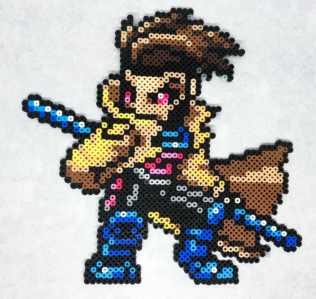 X Men Gambit Perler Bead Art, Fuse Bead Art, Pixel Art - Etsy