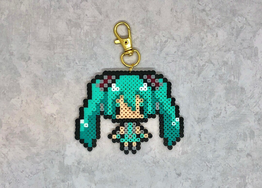 Vocaloid Miku Perler Bead Charm, Fuse Bead Art - Etsy