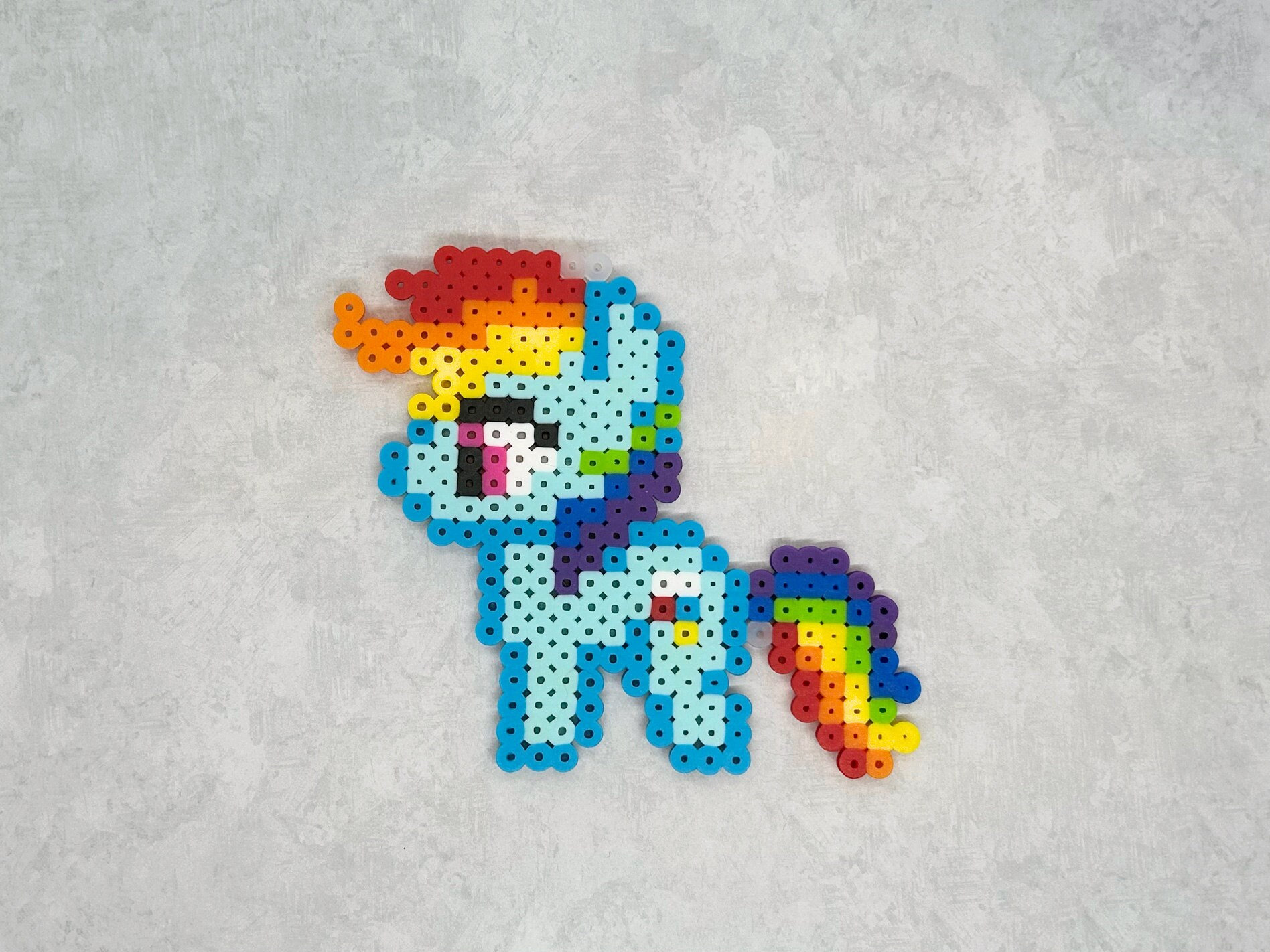 MLP Rainbow Dash Perler Bead Art, Fuse Bead Art - Etsy