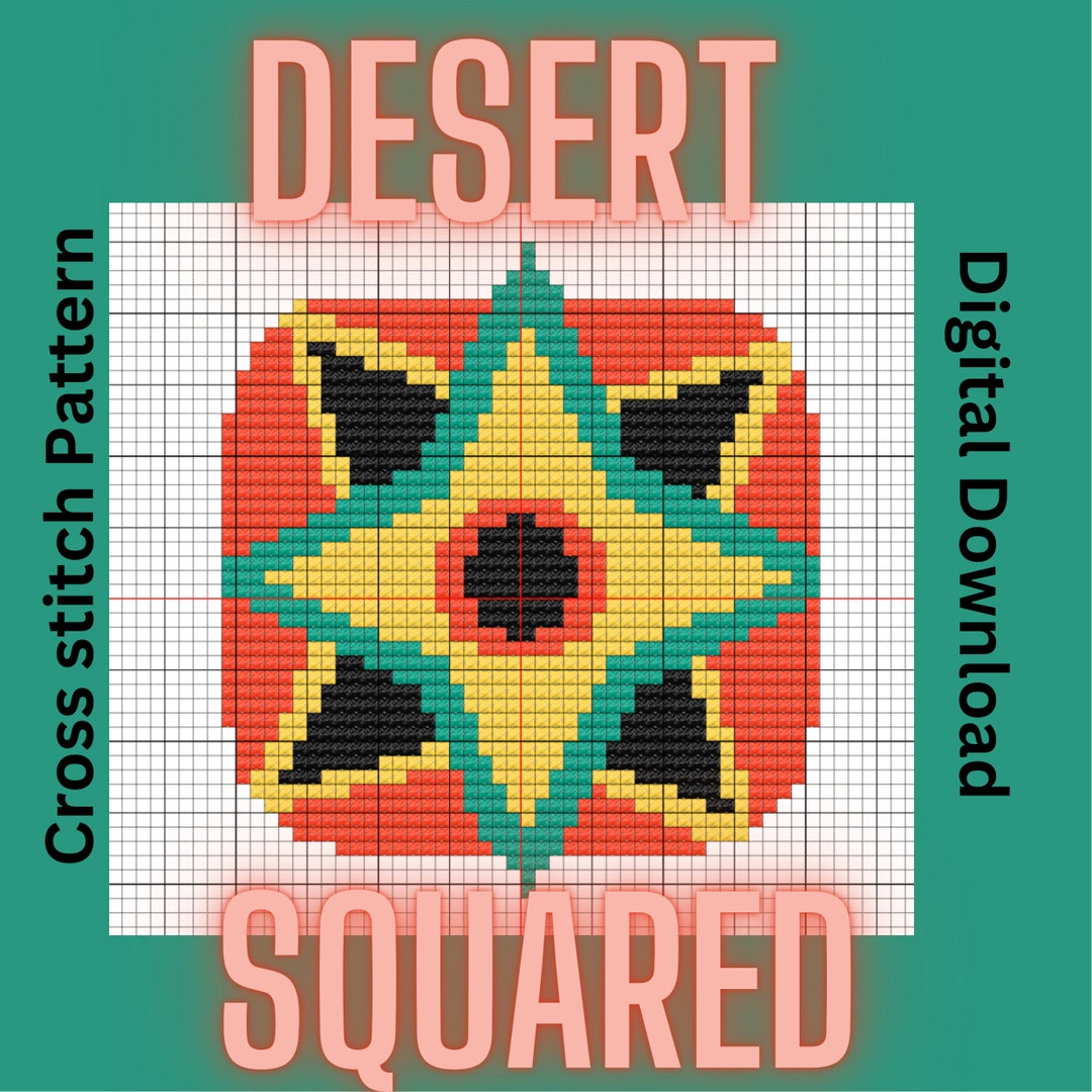Desert Squared Cross Stitch Pattern Digital Download - Etsy
